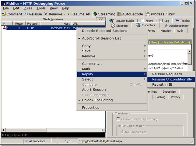 Bug squash: Fiddler output for ELMAH